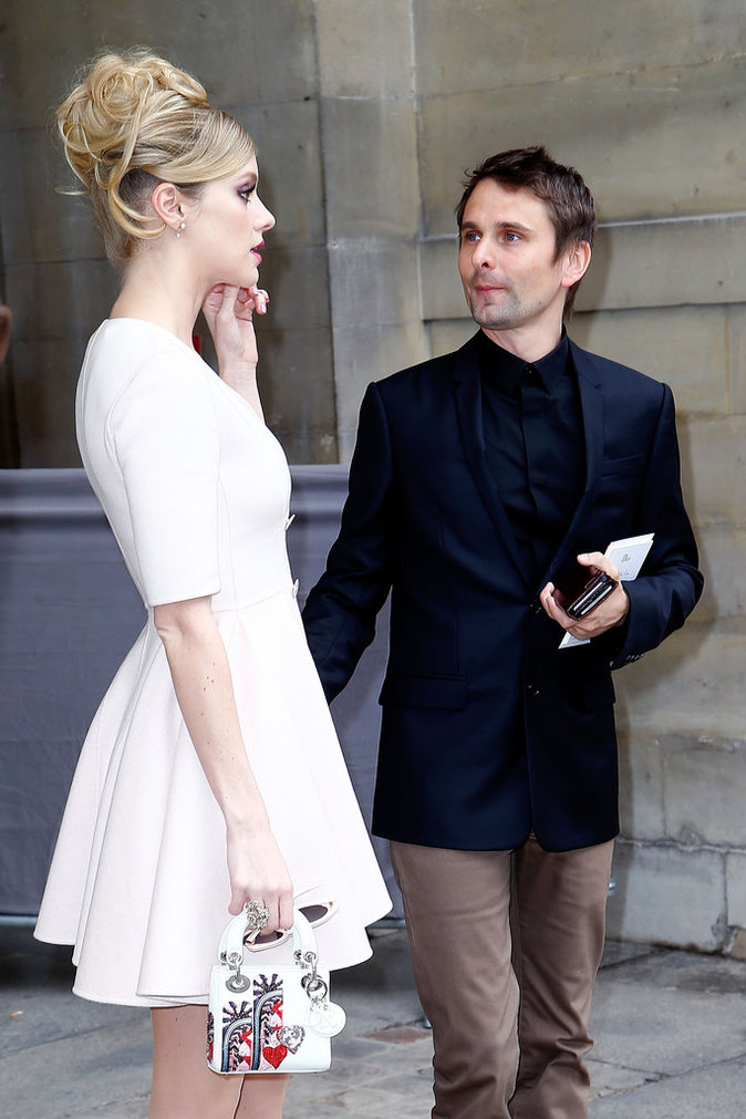 Matt Bellamy and Elle Evans at Christian Dior