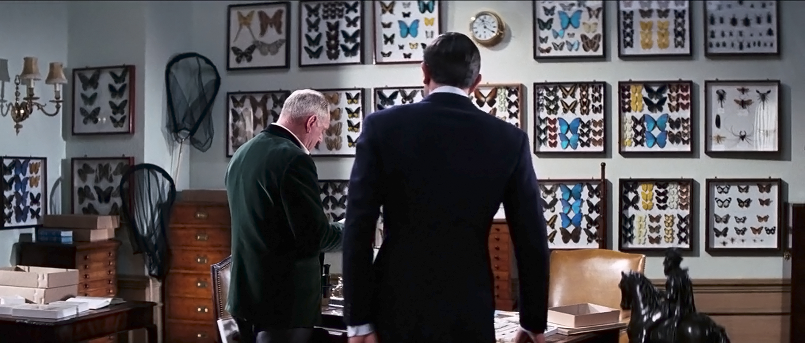 Bernard Lee and George Lazenby