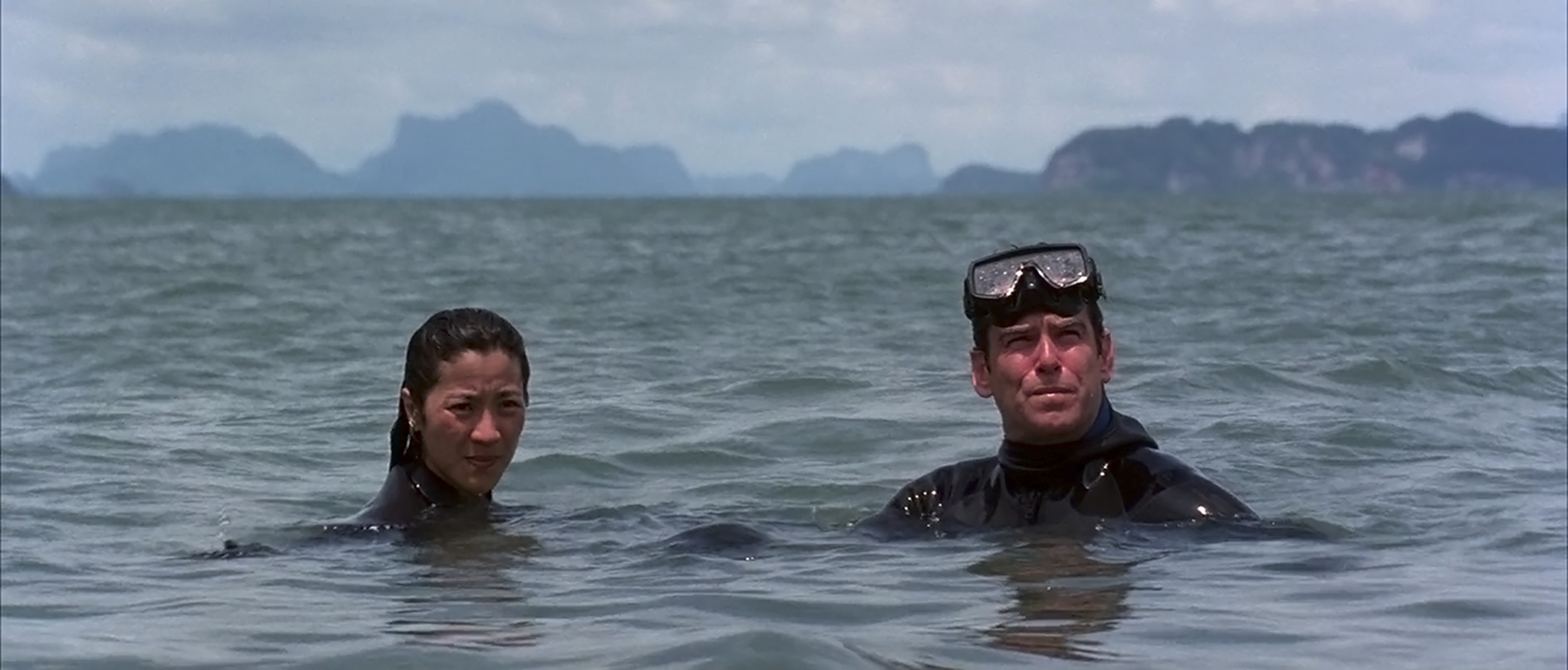 Michelle Yeoh and Pierce Brosnan