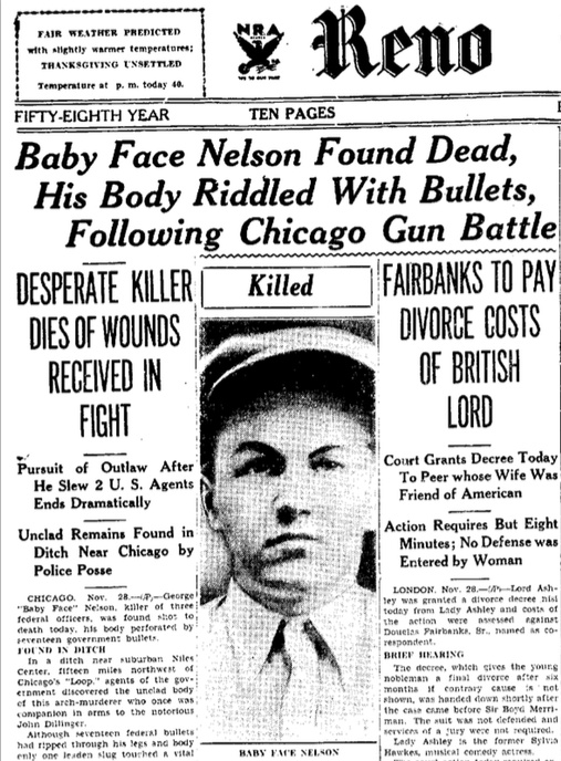 Picture of Lester M. 'Baby Face Nelson' Gillis