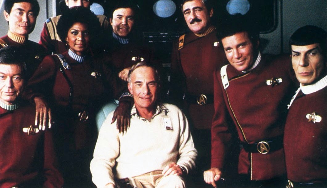 With the cast of Star Trek II