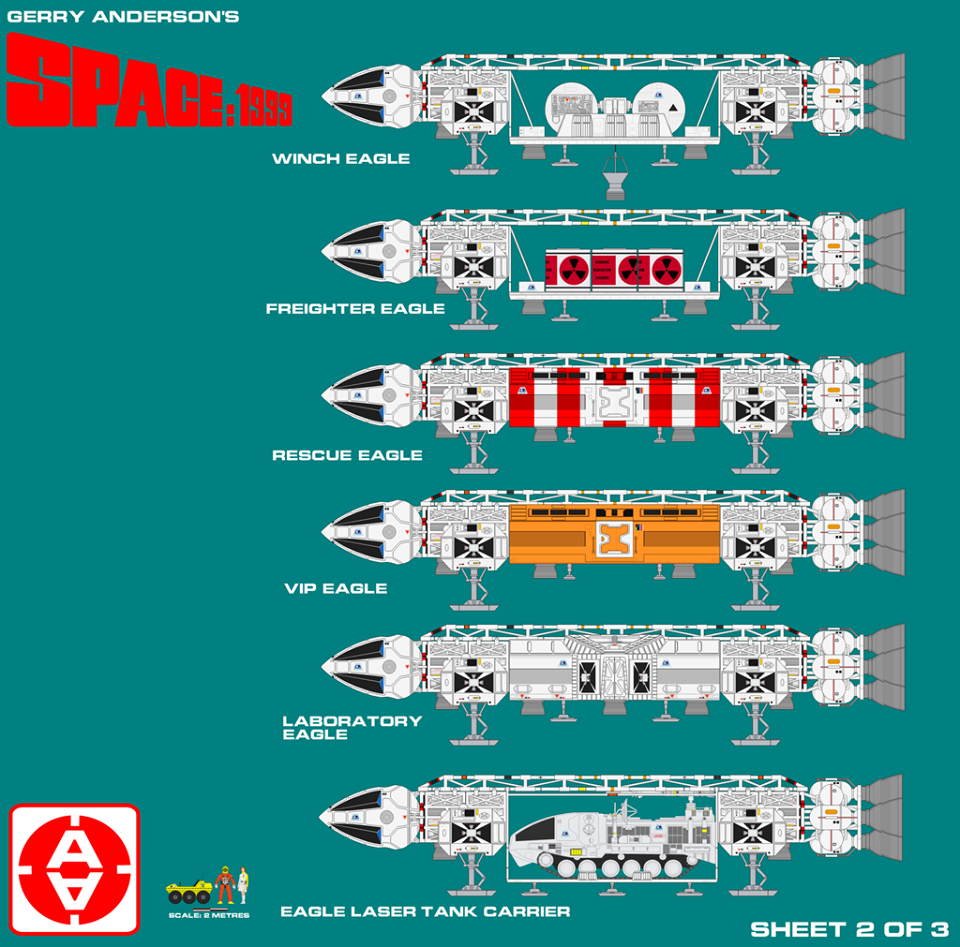 Space 1999 Eagle Spacecraft Types