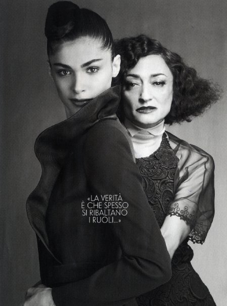 Elisa and her mum for Vanity Fair. Circa 2009.