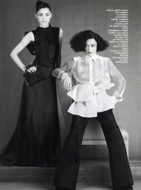Elisa and her mum for Vanity Fair. Circa 2009.