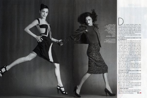 Elisa and her mum for Vanity Fair. Circa 2009.