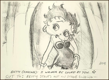 Betty Boop 1993 MGM Film Storyboards