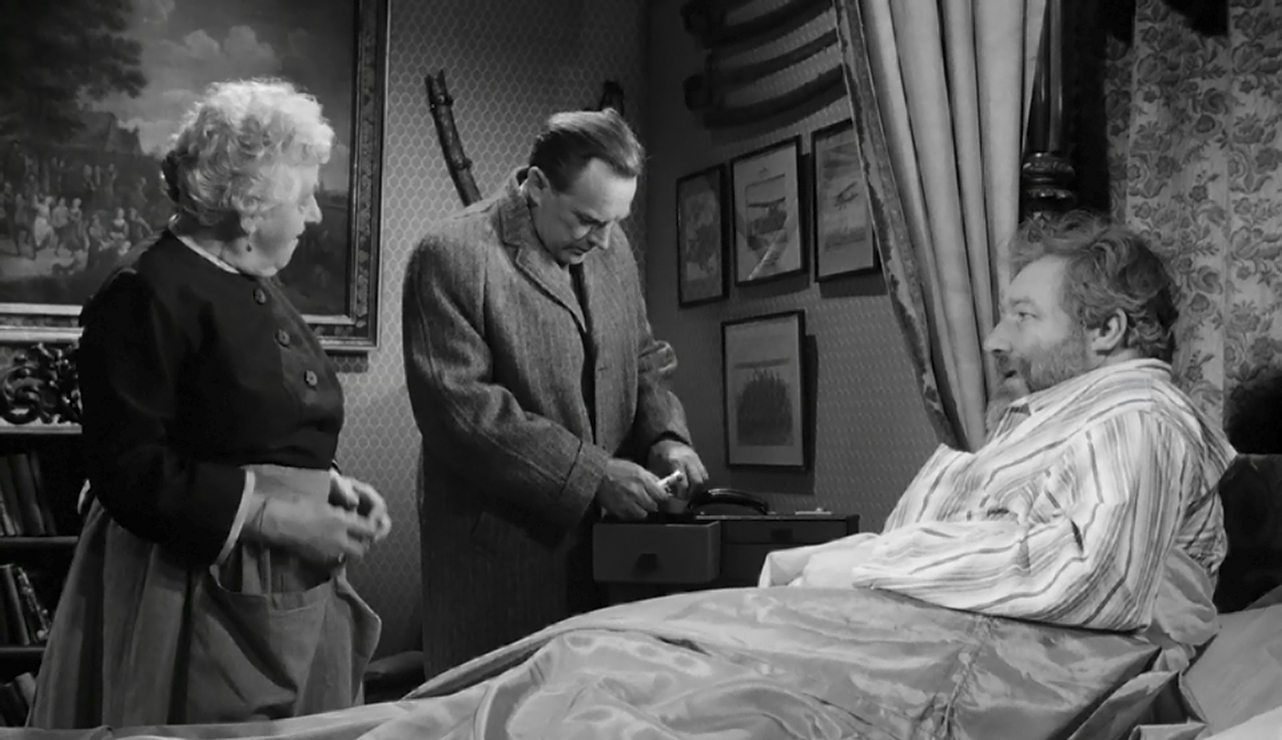 Margaret Rutherford, Arthur Kennedy and James Robe