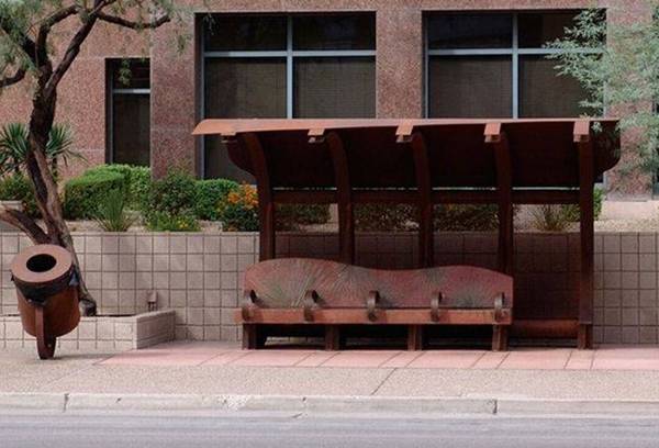 Iron bus stop