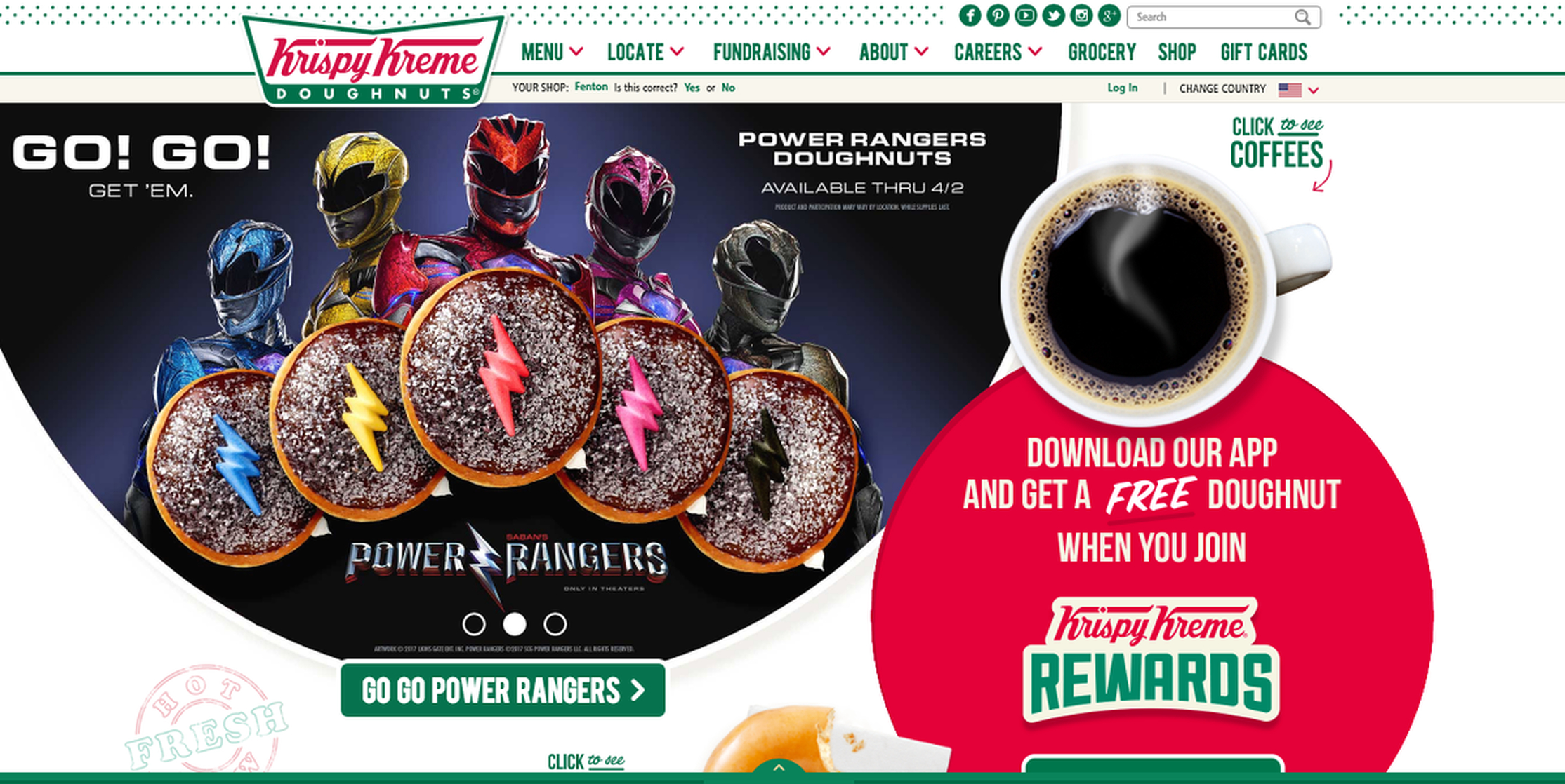 Picture of Krispy Kreme Power Rangers Doughnuts