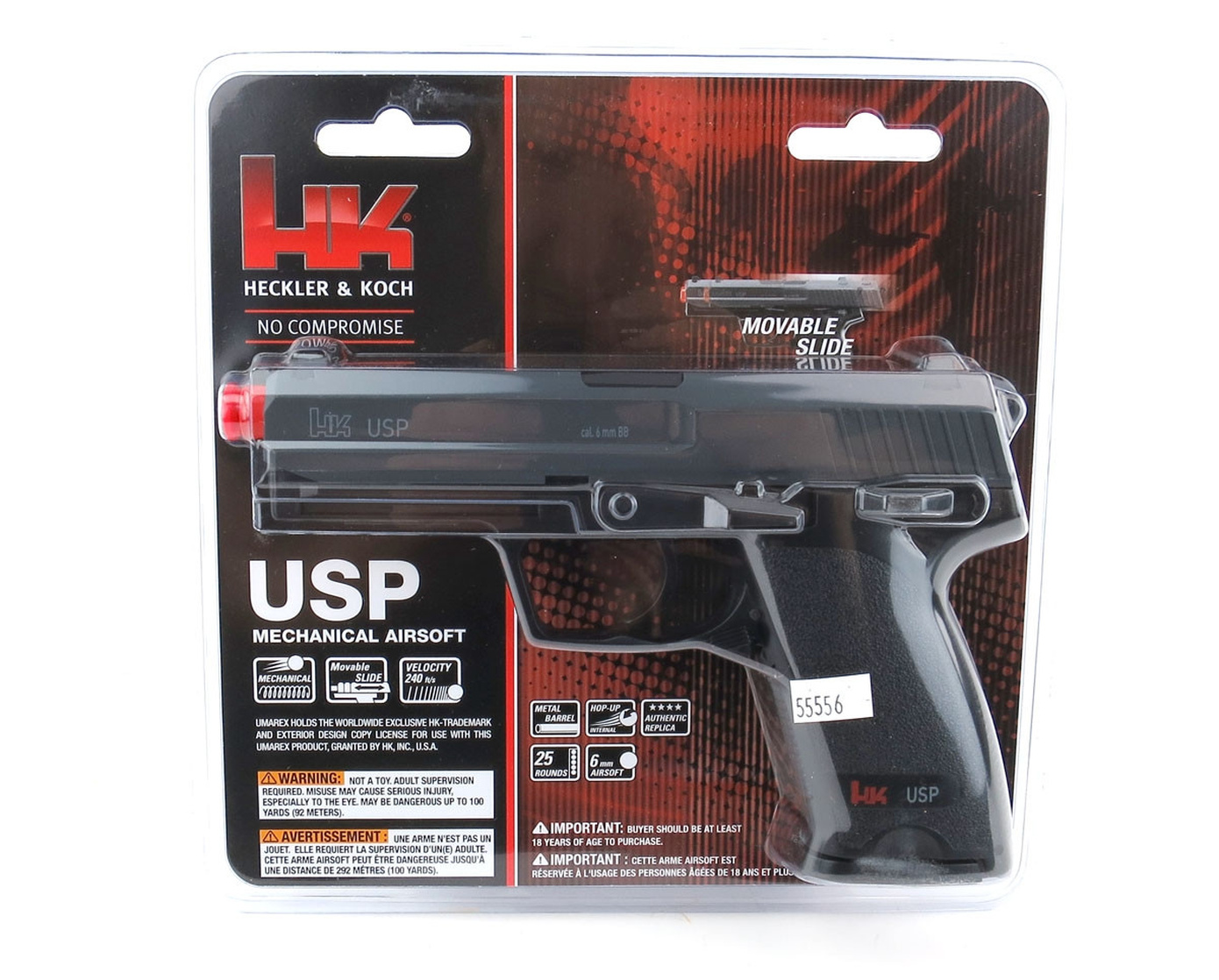 Picture of Umarex HK USP Spring Airsoft Pistol (Black)