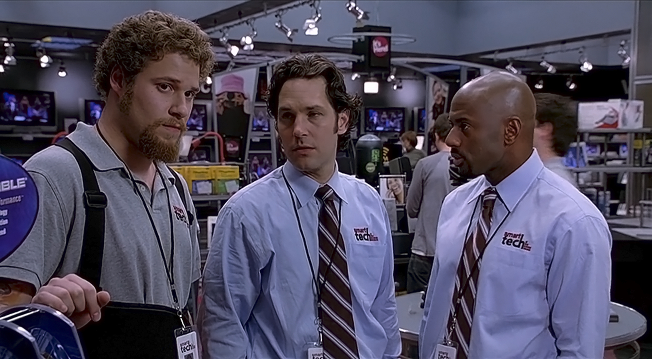 Seth Rogen, Paul Rudd and Romany Malco