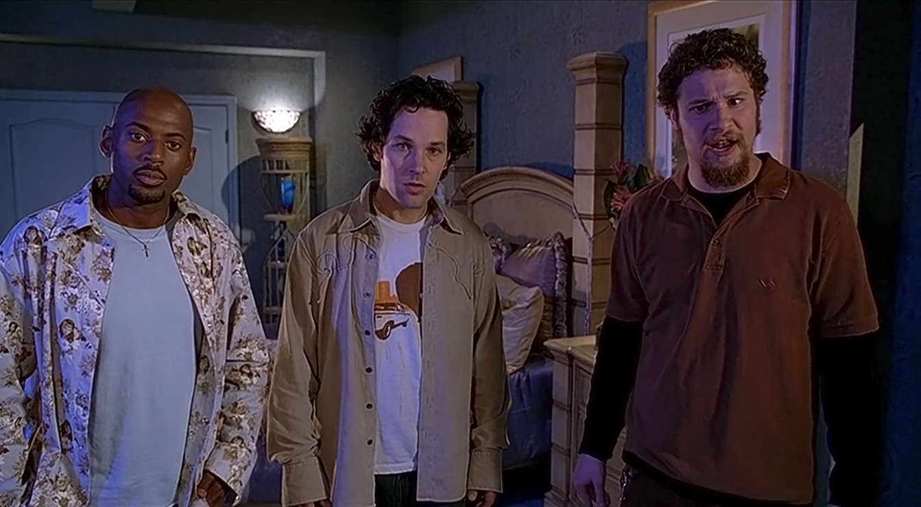 Romany Malco, Paul Rudd and Seth Rogen