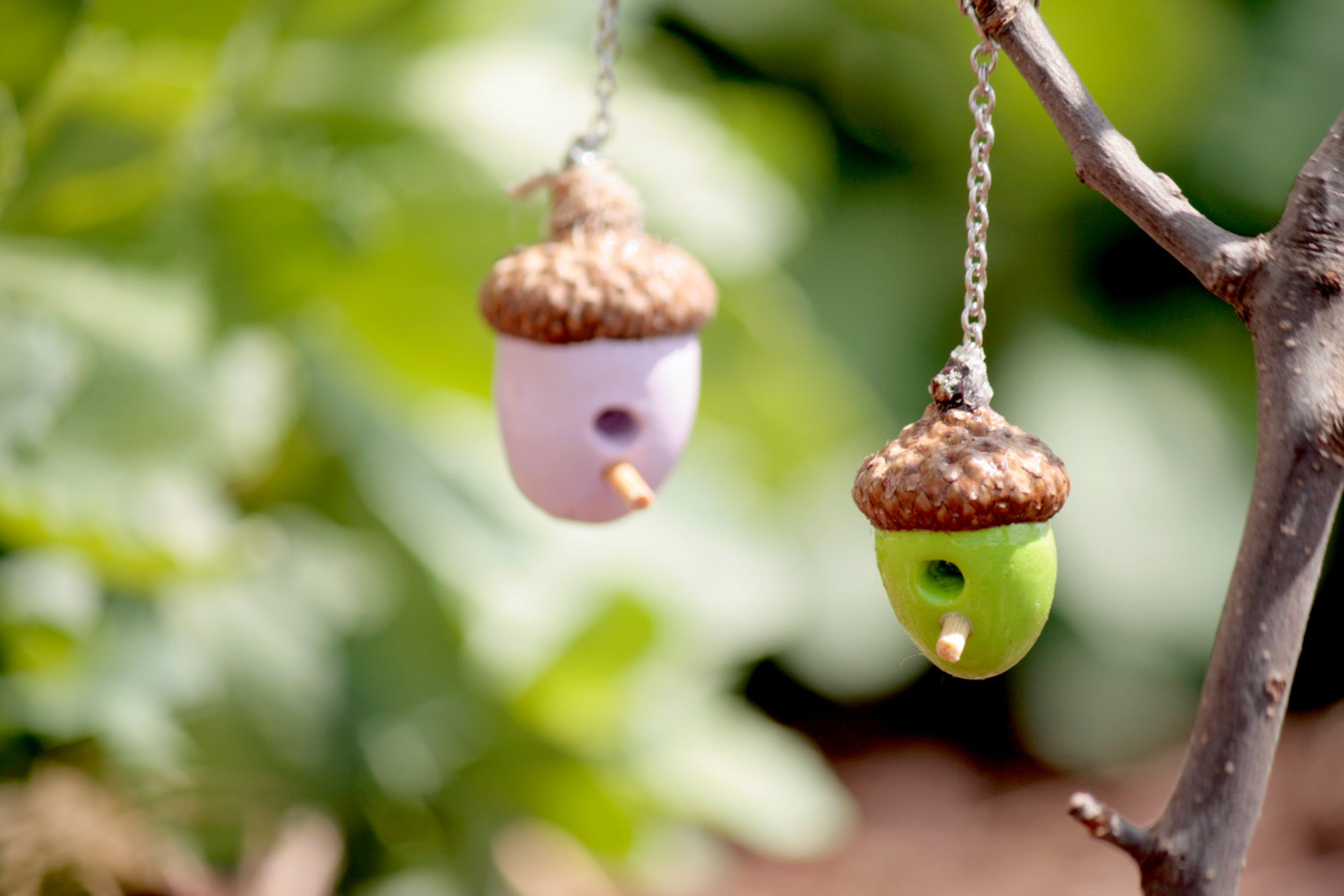 Fairy Garden Acorn Bird Houses