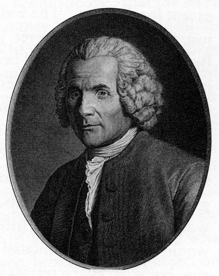 A portrait of Rousseau in later life
