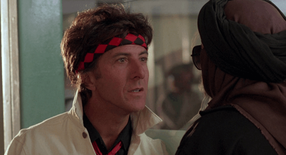 Dustin Hoffman and Isabelle Adjani