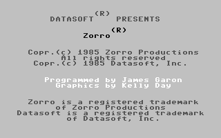 Zorro (1985 video game) picture