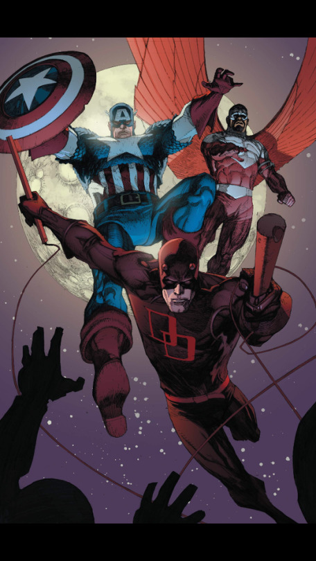 Captain America, Falcon, Dare Devil