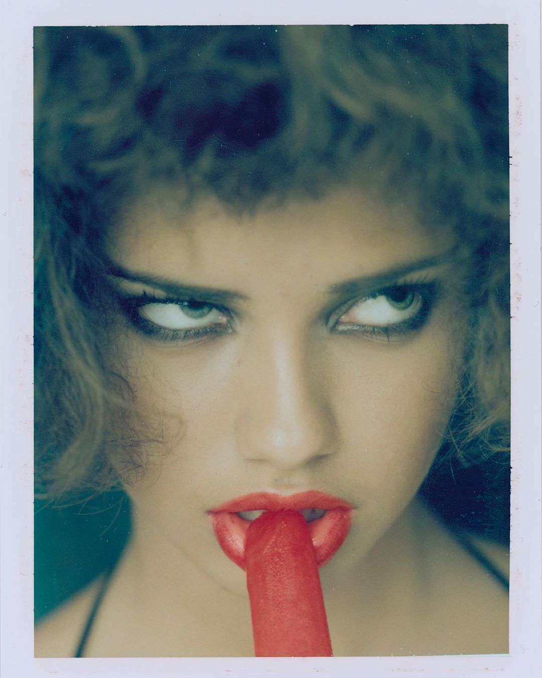 Adriana Lima with Popsicle, New York City, 1998