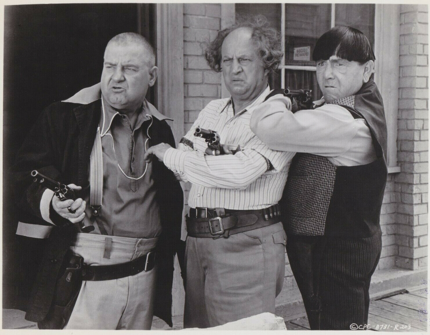 Joe DeRita, Larry Fine, Moe Howard