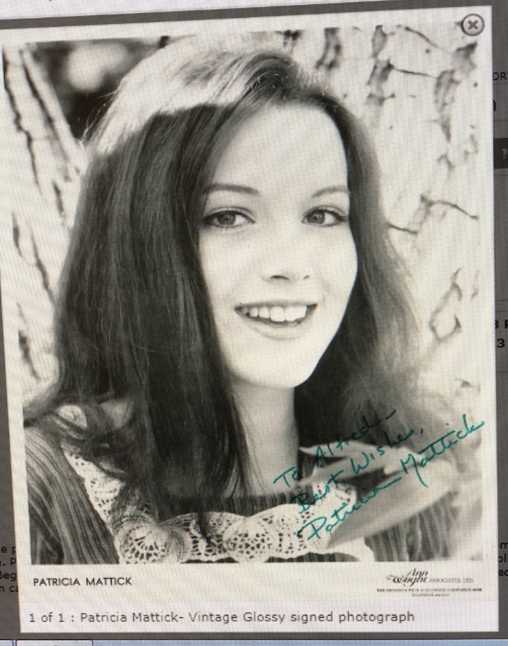 Patricia Mattick’s signed photograph