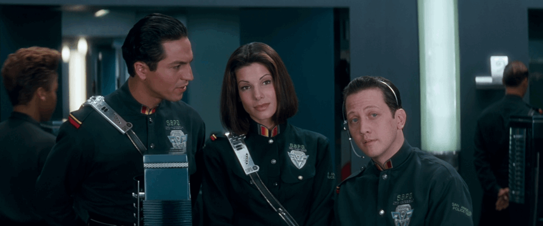 Benjamin Bratt, Sandra Bullock and Rob Schneider