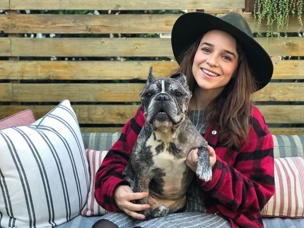 Renée Felice Smith & her French bulldog Hugo