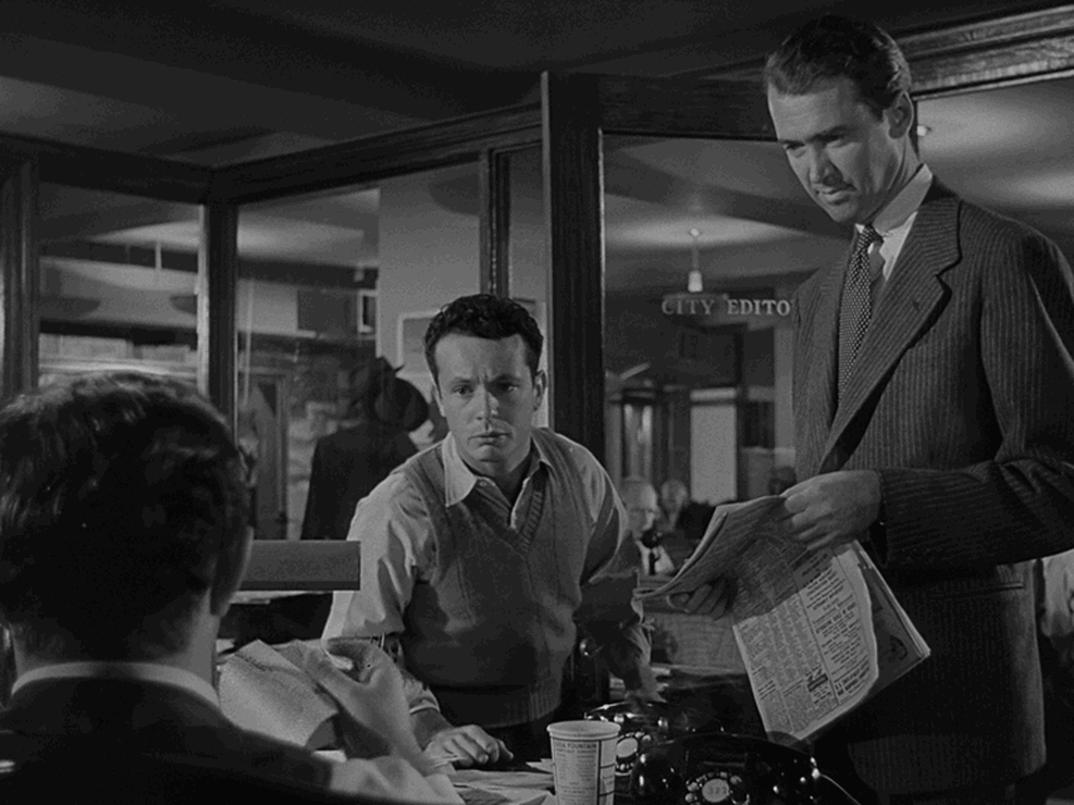 Lee J. Cobb, Rex Downing and James Stewart