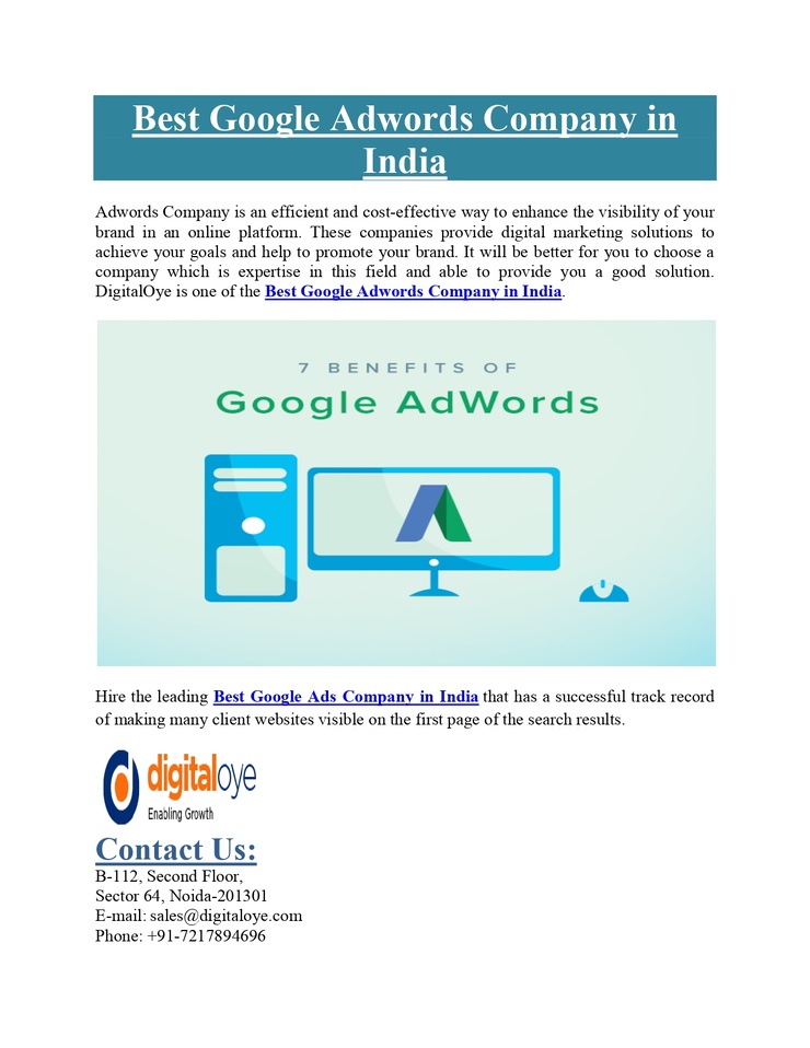 Best Google Adwords Company in India