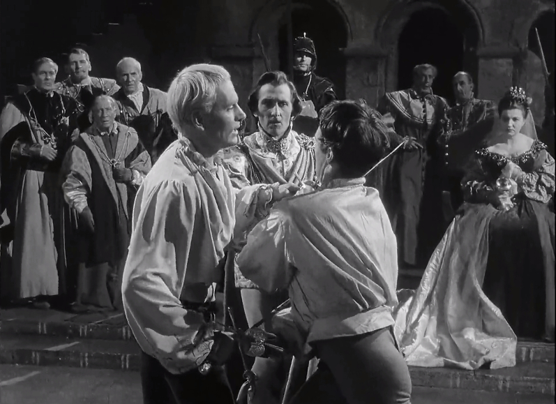 Laurence Olivier, Peter Cushing and Terence Morgan