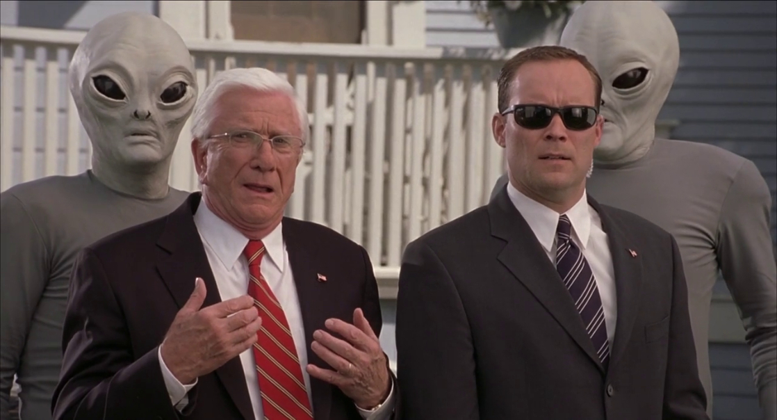 Leslie Nielsen and Eric Breker