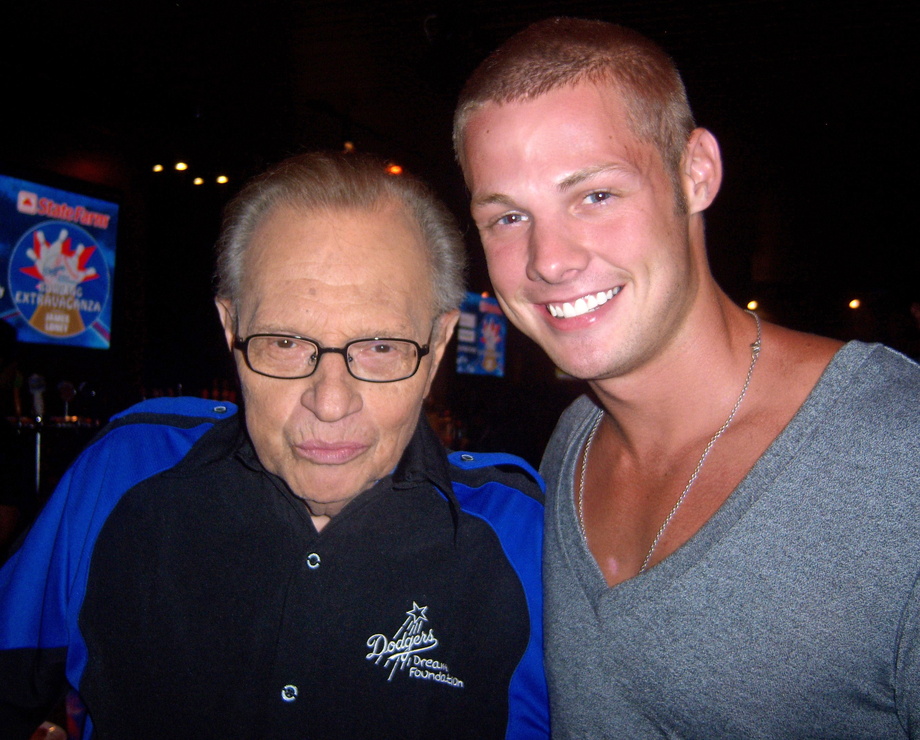 Larry King with actor, Brandon Jones
