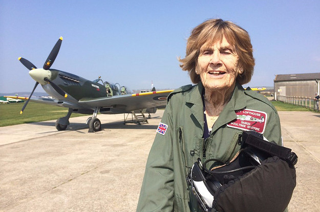Joy Lofthouse Surviving WWII Spitfire pilot (age 9