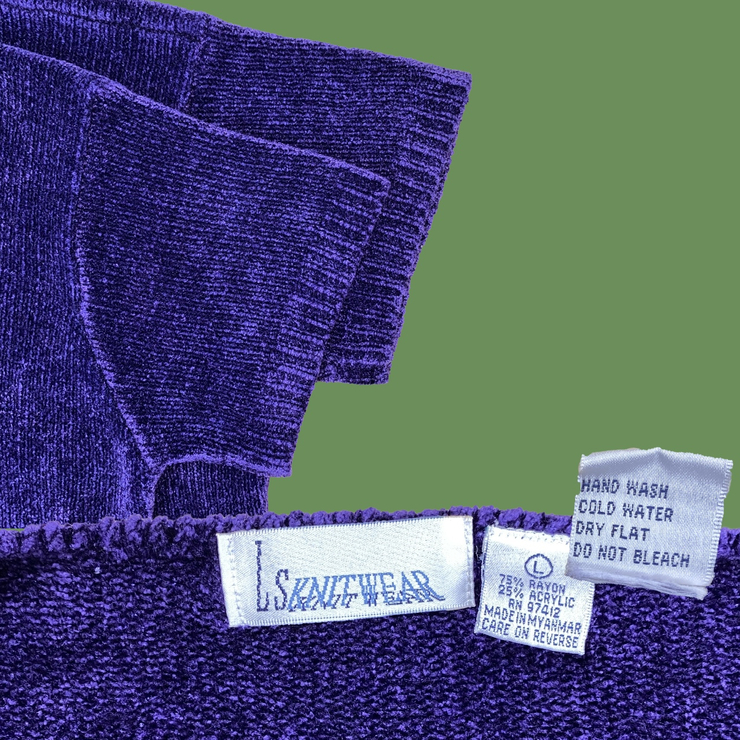 Picture of KNIT DEEP PURPLE TOP\n