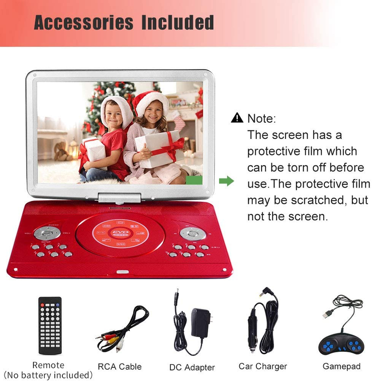 Picture of 16.9" Portable DVD Player with 14.1" Large Swivel Screen ...