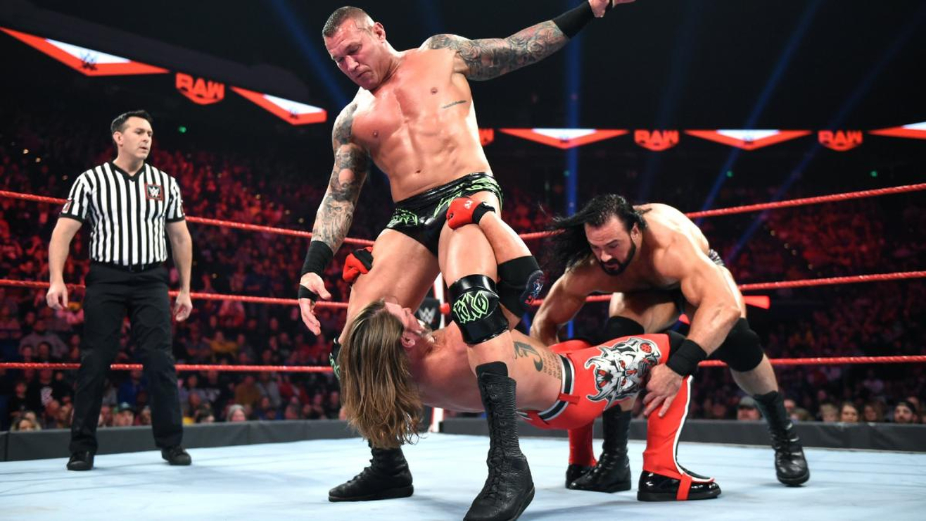 Picture of Drew McIntyre vs. Randy Orton vs. AJ Styles - Triple Threat ...