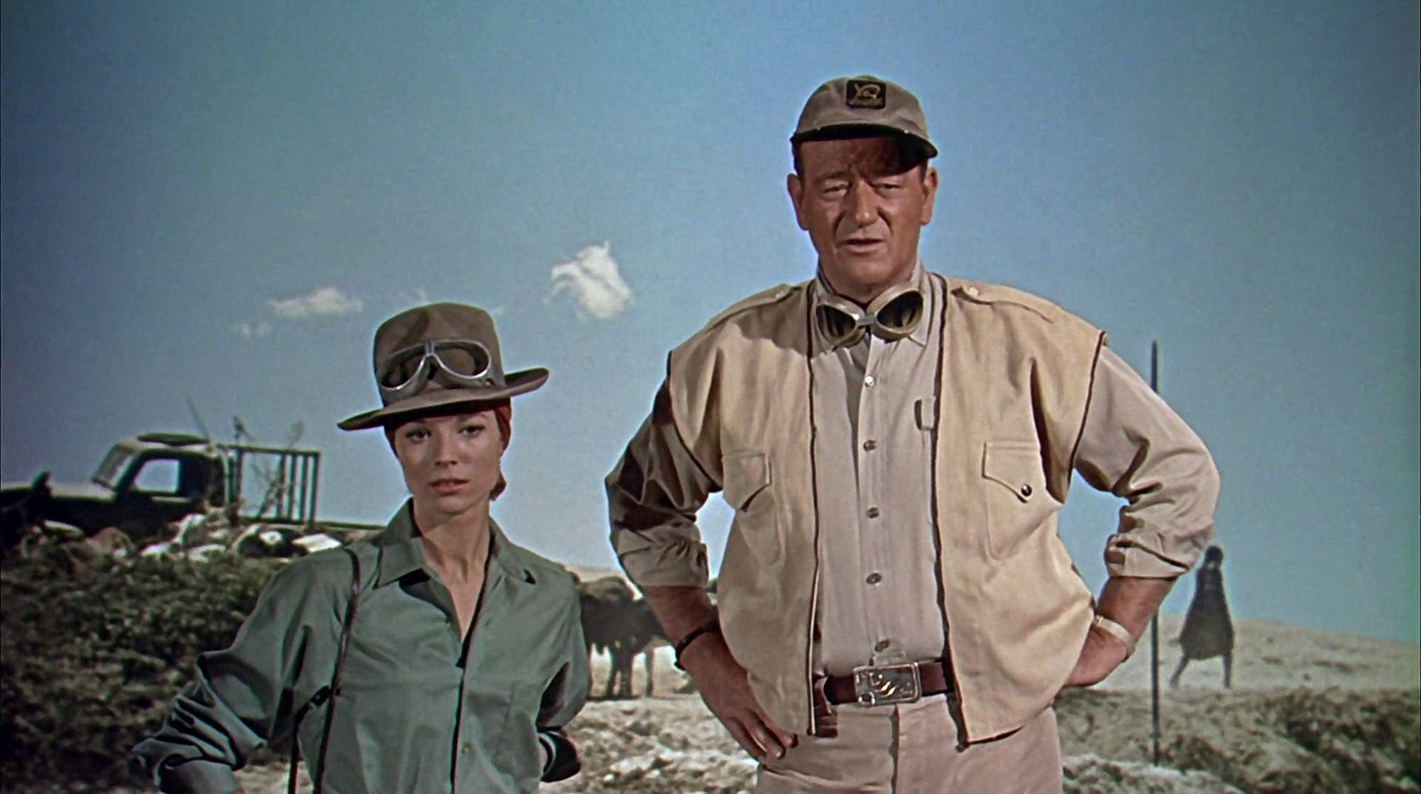 Elsa Martinelli and John Wayne