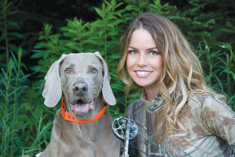 Laura Frances with Hunting Dog
