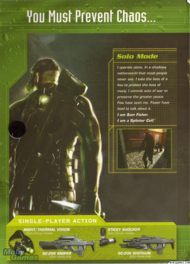 Picture of Tom Clancy's Splinter Cell: Chaos Theory