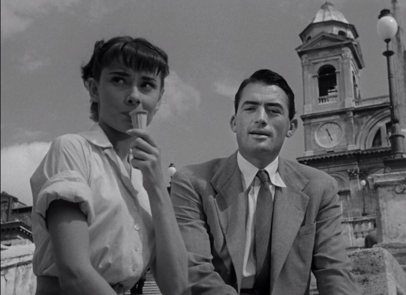 Audrey Hepburn and Gregory Peck