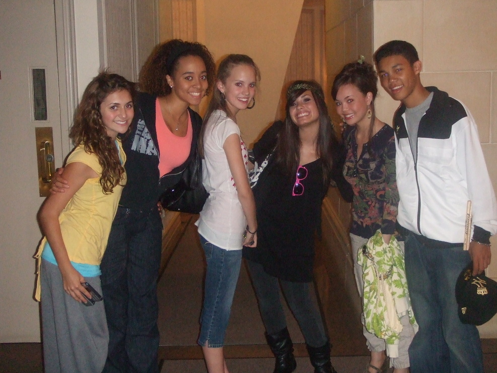 Posing for the camera Camp Rock style