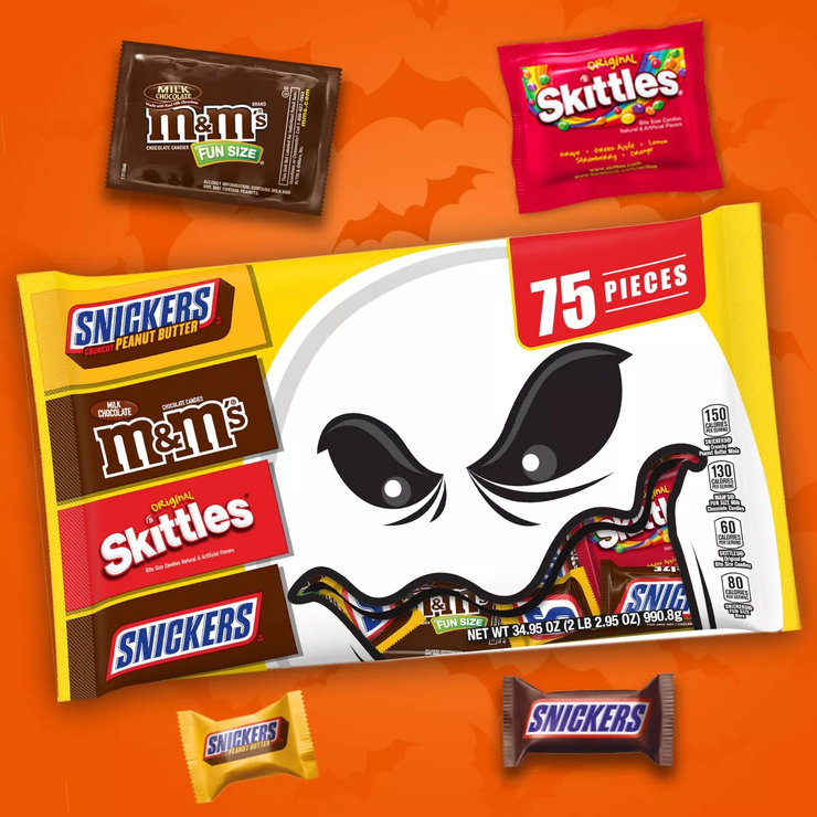 Picture of M&M's, Skittles, Snickers Halloween Fun Size Candy Variety ...