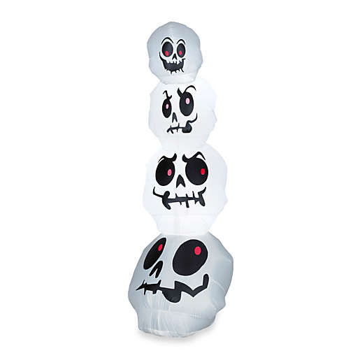 Picture of Inflatable Outdoor 8-Foot White Skulls Stack