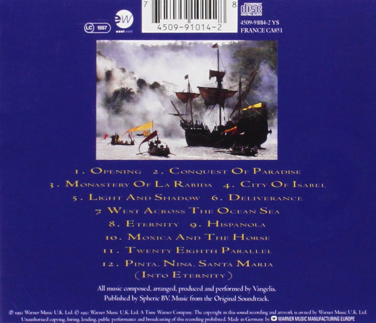 Picture of 1492: Conquest of Paradise Music From the Original Soundtrack