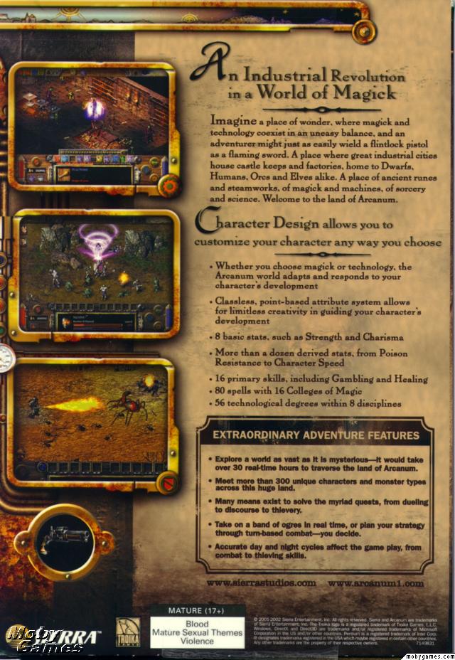 Image of Arcanum: Of Steamworks & Magick Obscura