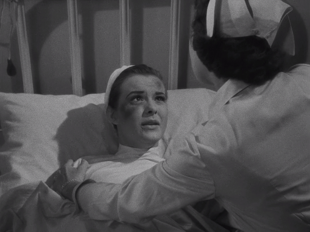 Jean Peters and Virginia Carroll