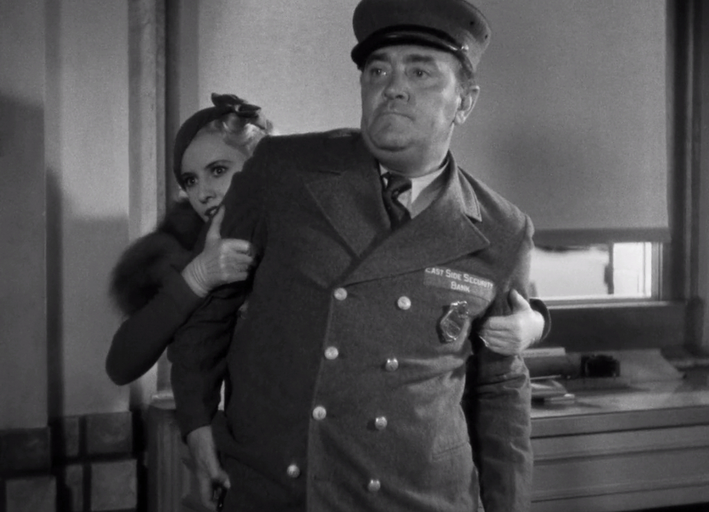 Barbara Stanwyck and Harry Gribbon