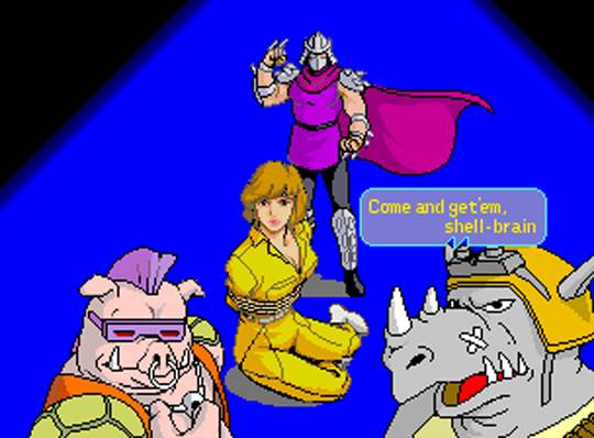 Shredder, Bebop & Rocksteady & April O'Neil