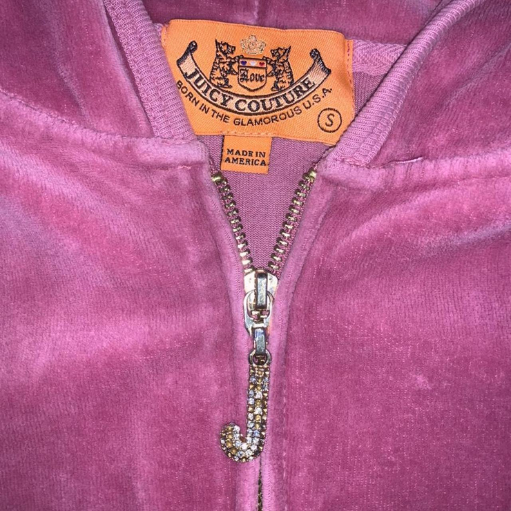 Juicy Couture Purple / Deep Rose Pink Velour... picture