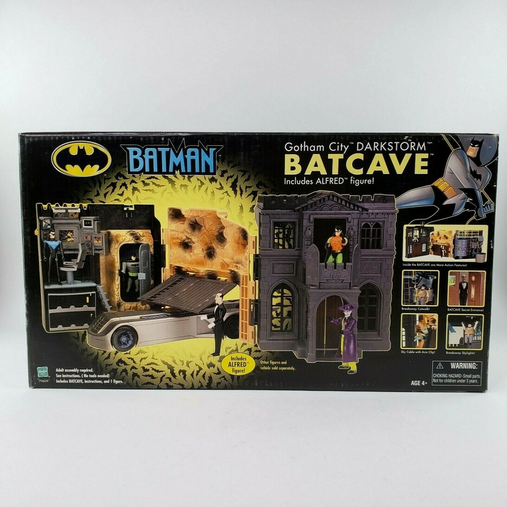 Image of Hasbro Gotham City Darkstorm Batcave Playset with Alfred Figure