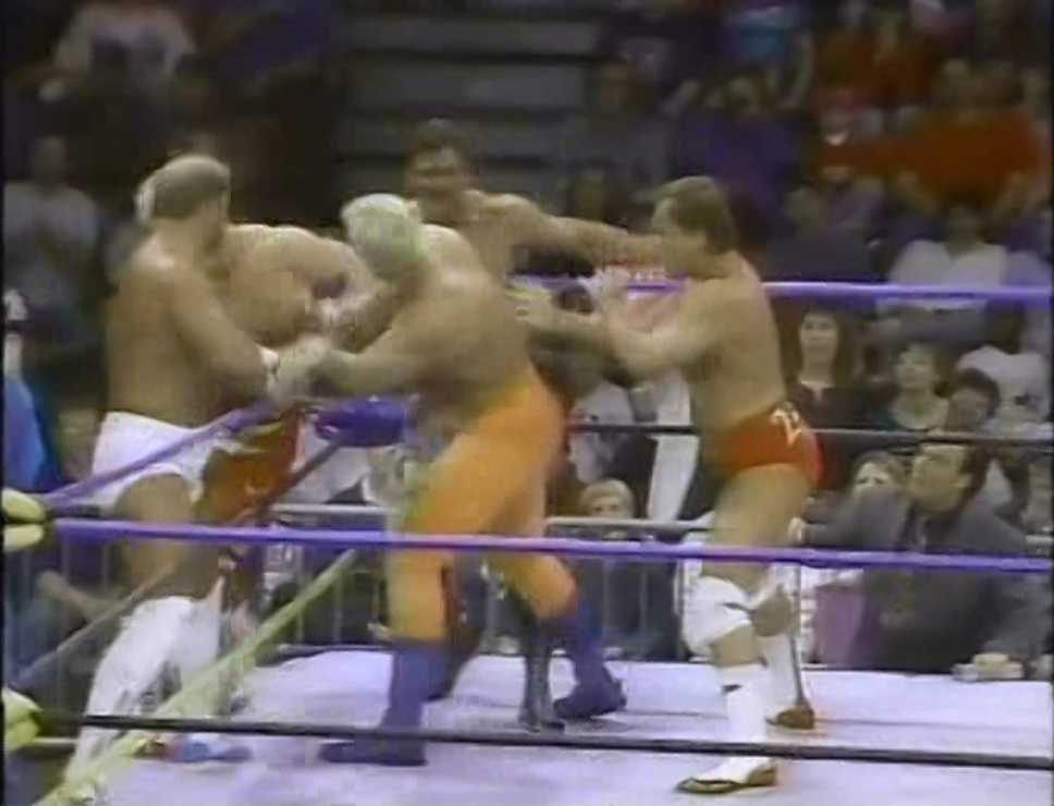 Arn Anderson, Bobby Eaton, Larry Zbyszko & Rick Rude vs. Barry Windham ...